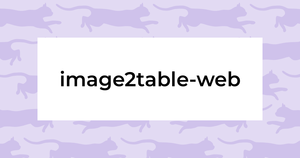 image2table-web - Cat physics